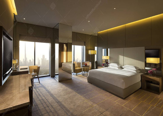 Custom Made Hotel Bedroom Suite Furniture  / Motel Room Furniture