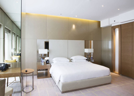 Custom Made Hotel Bedroom Suite Furniture  / Motel Room Furniture