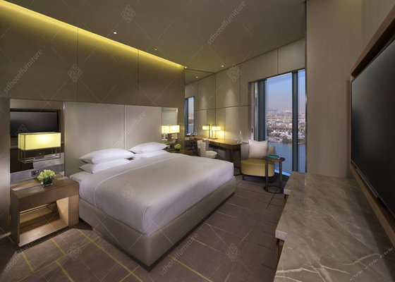 Custom Made Hotel Bedroom Suite Furniture  / Motel Room Furniture
