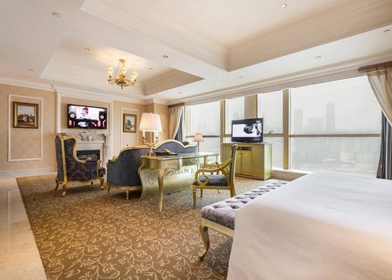 Luxury Marriott Hotel Room Furniture Sets / 5 Star Hotel Bedroom Furniture