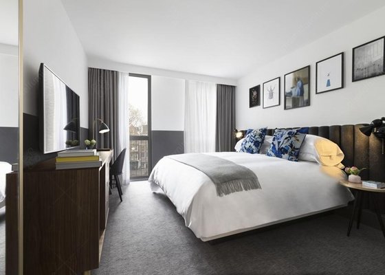 Fashionable Commercial Hotel Furniture Sets Made Of Metal And Solid Wood