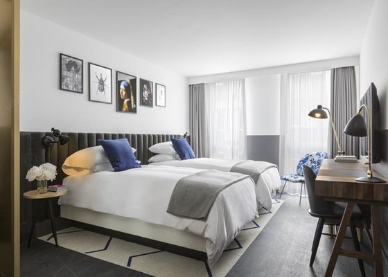 Fashionable Commercial Hotel Furniture Sets Made Of Metal And Solid Wood