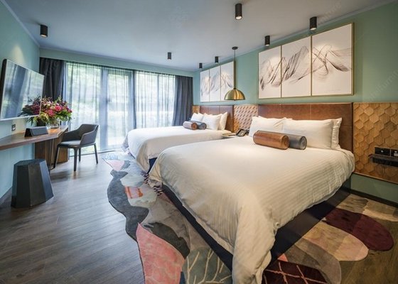Artistic Nordic Style Modern Hotel Bedroom Furniture With Environmental Lacquer
