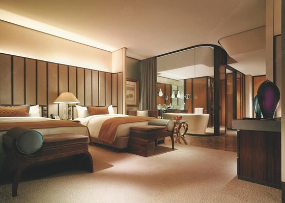 Size Customized Luxury Five Star Hotel Bedroom Furniture 3 Year Warranty