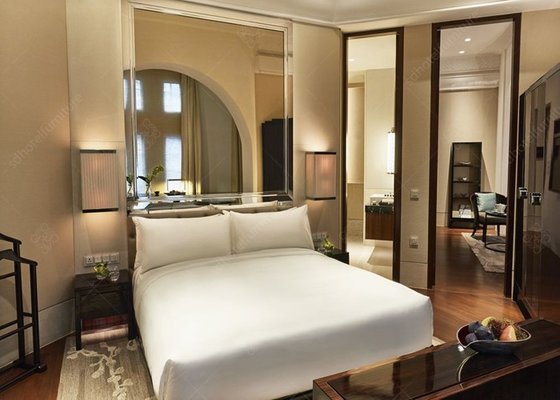 Commercial Standrad Hotel Bedroom Furniture Sets With High Gloss Finish
