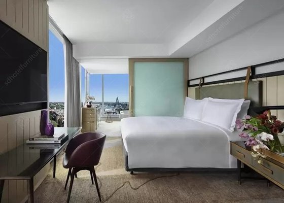 Concise Design Standard Hotel Furniture Environmental Friendly Lacquer