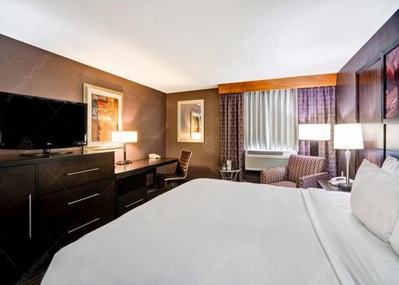 Luxury Art Hotel Bedroom Furniture Sets With Coffee Chair / Table