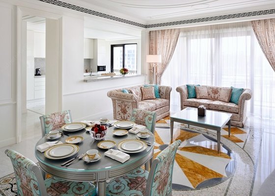 Classical White Color Hotel Apartment Furniture Sets Plywood Panel