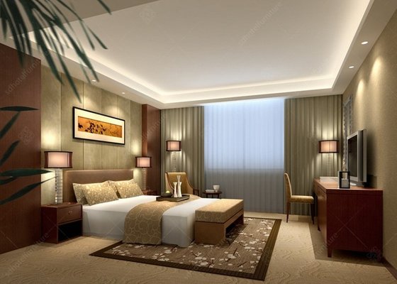 Wood Panel Style Hotel Apartment Furniture Sets With Fancy Hotel Furniture