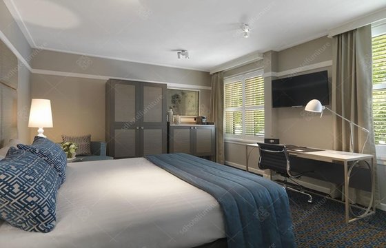 European Style 5 Stars Resort Hotel Bedroom Furniture King Size Bed
