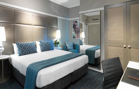 European Style 5 Stars Resort Hotel Bedroom Furniture King Size Bed
