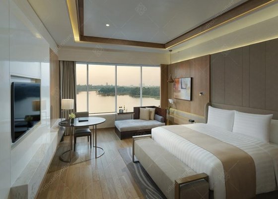 Stainless Steel Hotel Bedroom Furniture Sets Environmental Friendly Lacquer