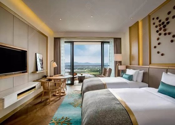 5 Star Hotel Bed Room Furniture , Elegant Hotel Style Bedroom Furniture