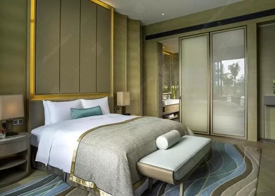 5 Star Hotel Bed Room Furniture , Elegant Hotel Style Bedroom Furniture