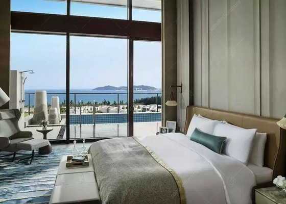 5 Star Hotel Bed Room Furniture , Elegant Hotel Style Bedroom Furniture
