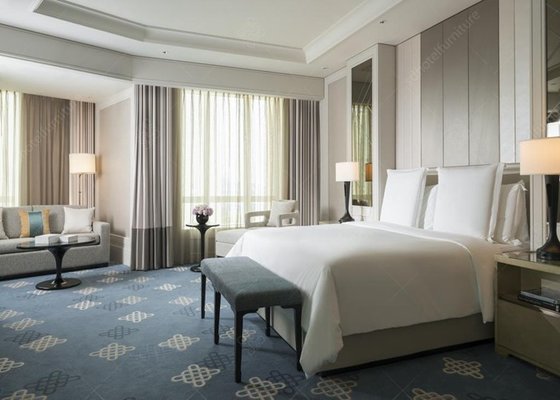 Comfortable Hotel Bedroom Furniture Sets High Back UpholstereD Headboard