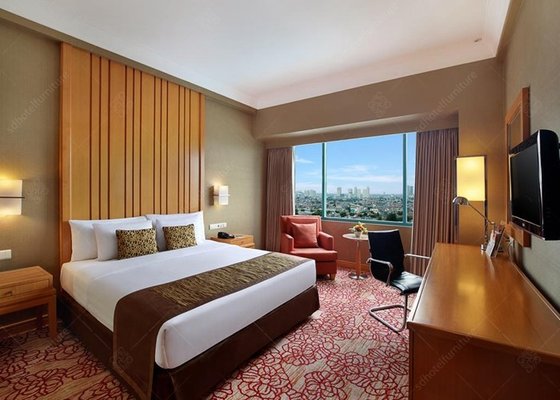 Luxury Modern Hotel Bedroom Furniture Set Specific Use Gray Wood Furniture