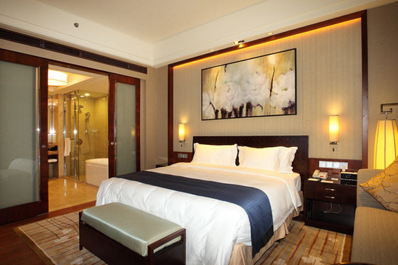 Modern Hotel Living Room Furniture , Bed Headboard Contemporary Bedroom Furniture Sets