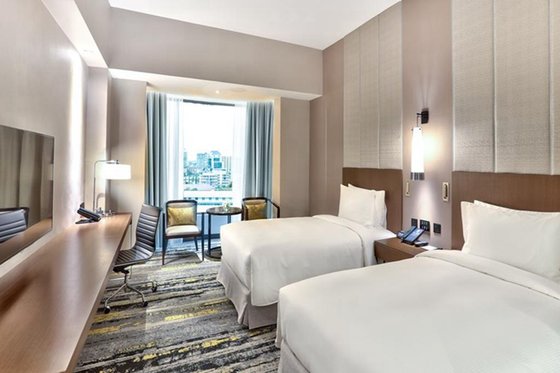 Luxury Hotel Bed Room Furniture , Hotel Lobby Furniture 5 Star