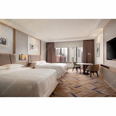 Wooden Customized Hotel Bedroom Furniture Sets With Living Room Furniture