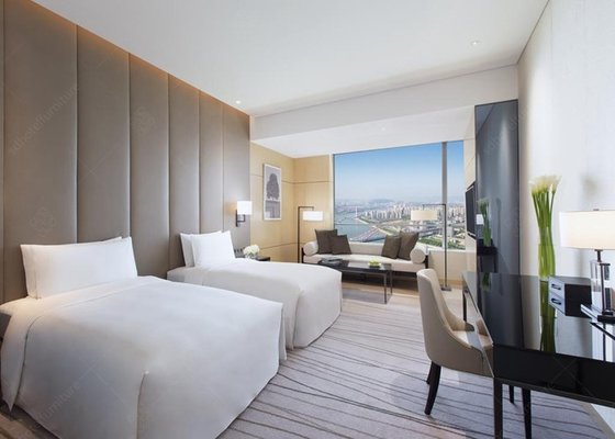 Contemporary Hotel Bedroom Furniture Sets Solid Wood
