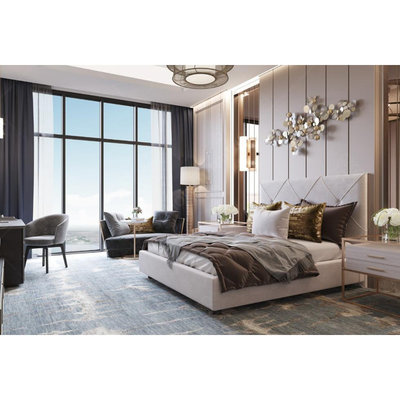 Hospitality Designs 5 Star Hotel Bedroom Furniture Sets Wood Veneer Surface