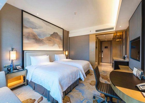 4 Star Plywood Veneer Hotel Bedroom Furniture Sets Shangri-La Design