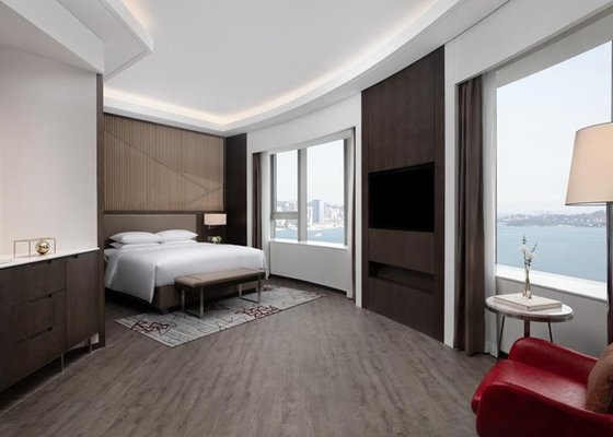Solid Wood Contemporary Marriott Hotel Living Room Furniture