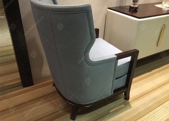 Elegant Wooden Style Hotel Room Chairs High Density Foam Environment - Friendly