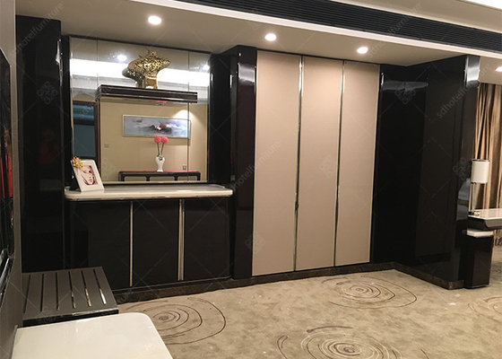 Veneer And Marble Five Star Hotel Furniture , King Size Hotel Style Bedroom Furniture