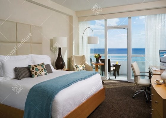 European Style 5 Star Hotel Bedroom Furniture Sets Eco -  Friendly Customized