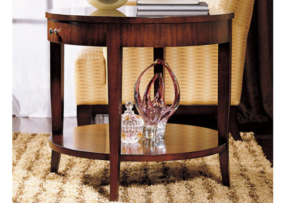 Fashion Style  Hotel Coffee Table Round Shape Side Table With Drawer Eco -  Friendly