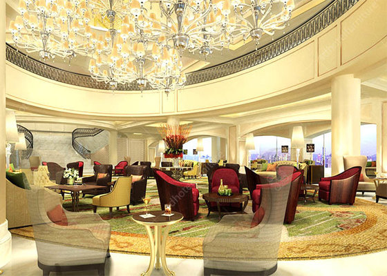 Leather Lounge Modern Lobby Chairs , Comfortable Hotel Office Lounge Furniture