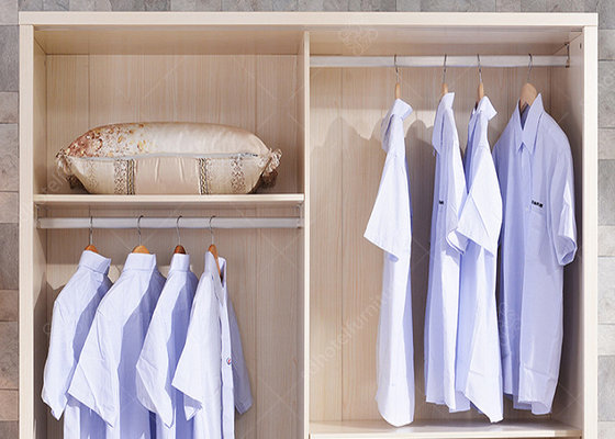 Modern Wardrobe Armoire Closet Aluminum Sliding , Hotel Stand Alone Wardrobe Closet