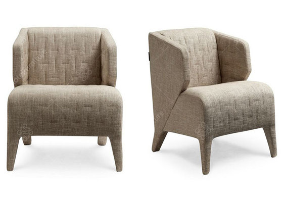 Wooden Fabric Hotel Room Chairs Leisure Armchair Comfortable Eco -  Friendly