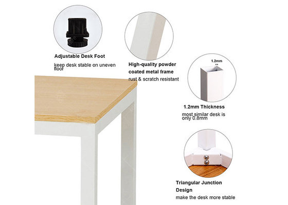 Light Color Computer Modern Writing Desk Hotel Furniture , Simple Fashion Nordic Style Writing Table Desk