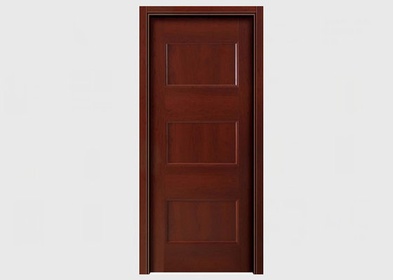 India Style Wooden Bedroom Door , Solid Ash Frame Apartment Wooden Internal Doors