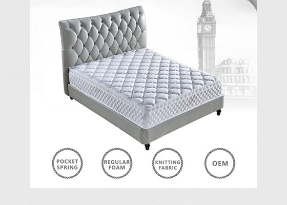 King Queen Size Spring Hotel Bed Mattress Comfortable With Memory Foam High Standard