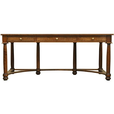 Antique Style  Hotel Writing Desk Oak Wooden With Drawers Environment - Friendly
