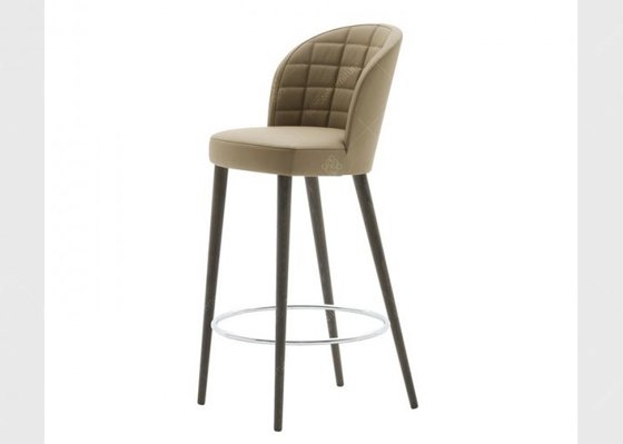 Economic Commercial Bar Furniture Upholstered Bar Stools High Density Form
