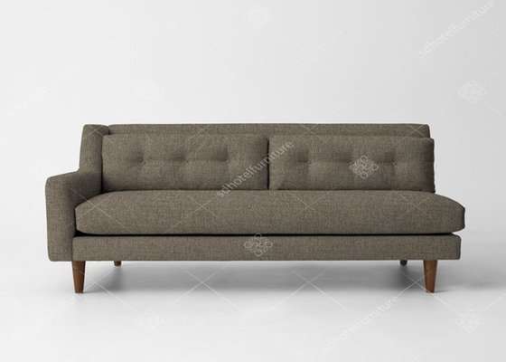 High Density Foam Furniture Sofa Set , Lounge Small U Shaped Sectional Simple Style