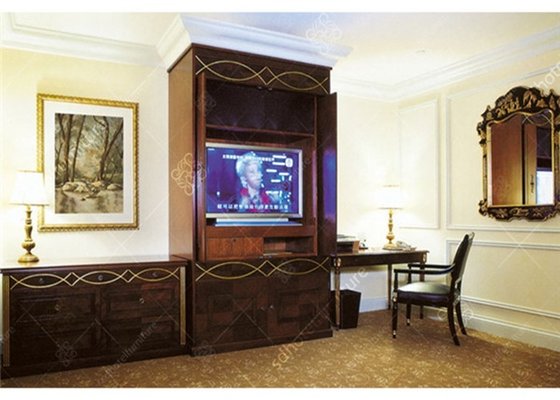 Saudi Arabia Style 5 Star Hotel Bedroom Furniture Sets in Dark Color