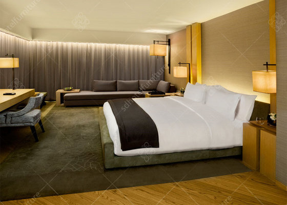 High Level And Hotel Bedroom Furniture Sets With Sofa Grade A Plywood