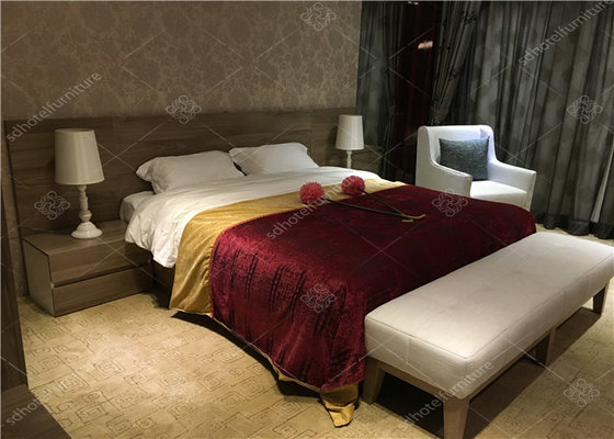 Customized Contemporary Hotel Bedroom Furniture Sets Environment Friendly