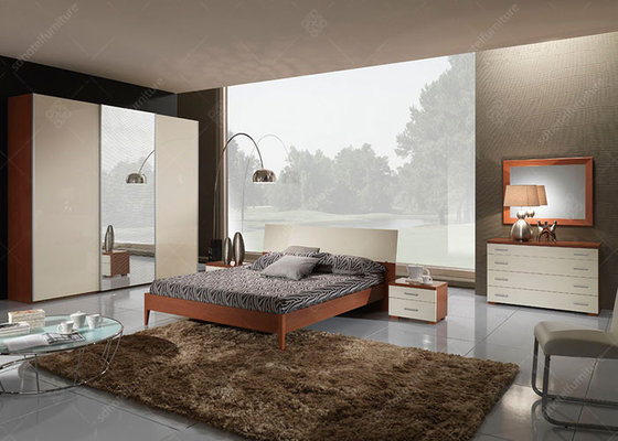 Melamine Finish Hotel Apartment Furniture Sets / Modern Bedroom Furniture