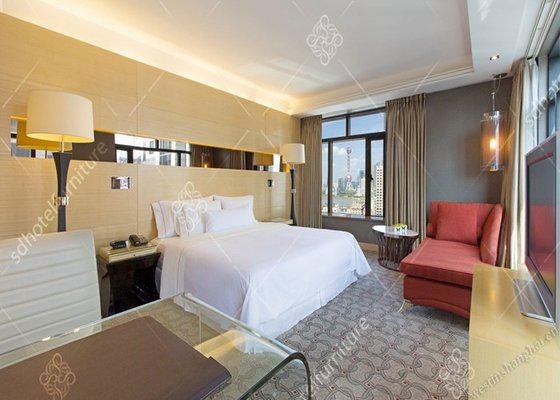 Modern Hotel Bedroom Furniture Sets In Plywood With Wilsonart HPL Finish