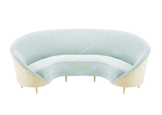Public Areas Hotel Lobby Sofa with Stainless Steel Legs And Fabric Finishing