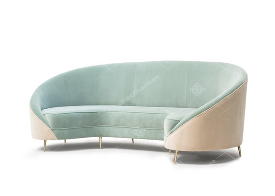 Public Areas Hotel Lobby Sofa with Stainless Steel Legs And Fabric Finishing