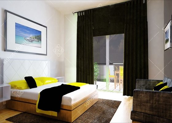 3 - 4 Star Hotel Apartment Furniture Bed Room Sets with Formica HPL