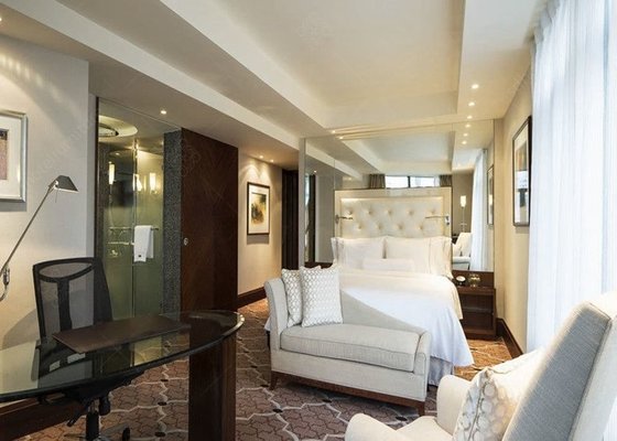 Modern Melamine or Laminate Bedroom Furniture In Foshan White Elegant